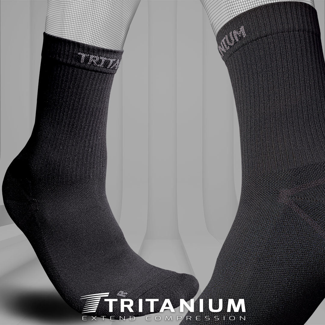 eXtend Low - Low-rise compression socks for work - Black – Tritanium Store